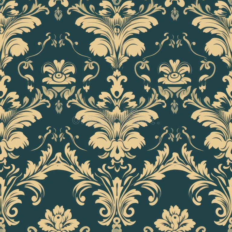 Seamless Texture of Classic Wallpaper Stock Illustration - Illustration ...