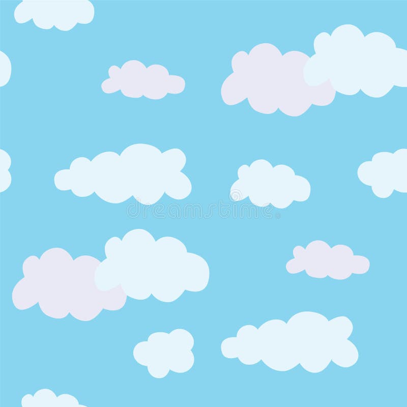 Seamless Texture with Clouds Stock Vector - Illustration of weather ...