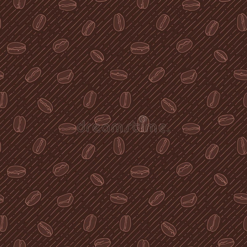 Seamless Texture with Coffee Beans. Stock Vector - Illustration of bean ...