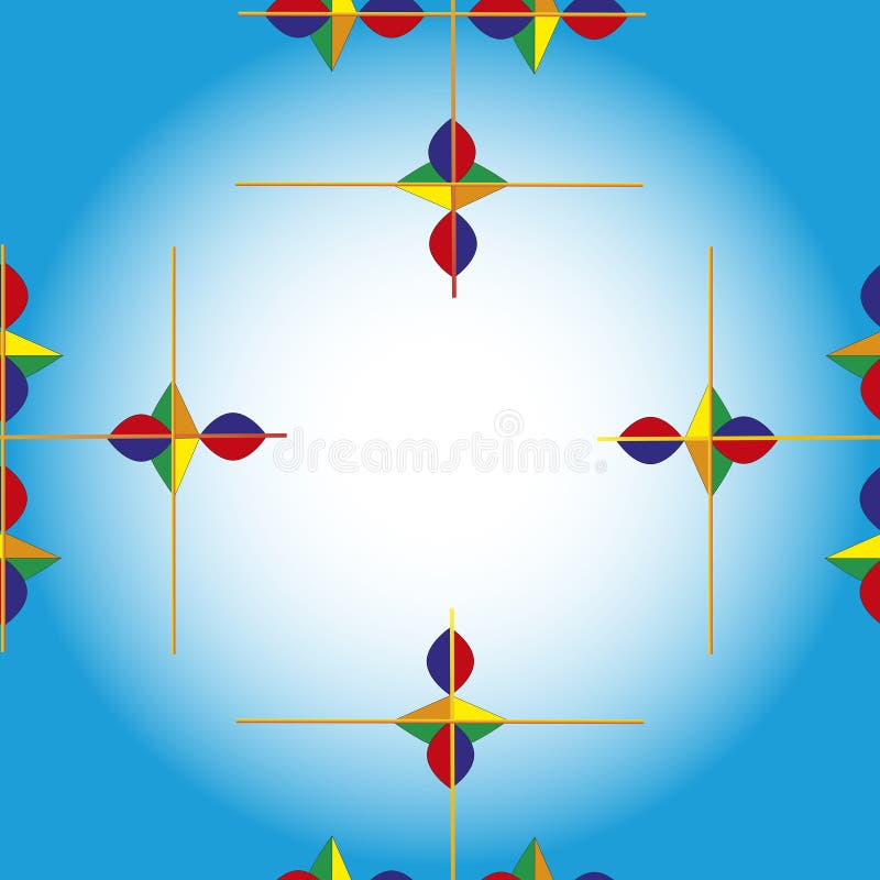 Seamless Texture of Colored Geometric Shapes Ilustración del Vector ...