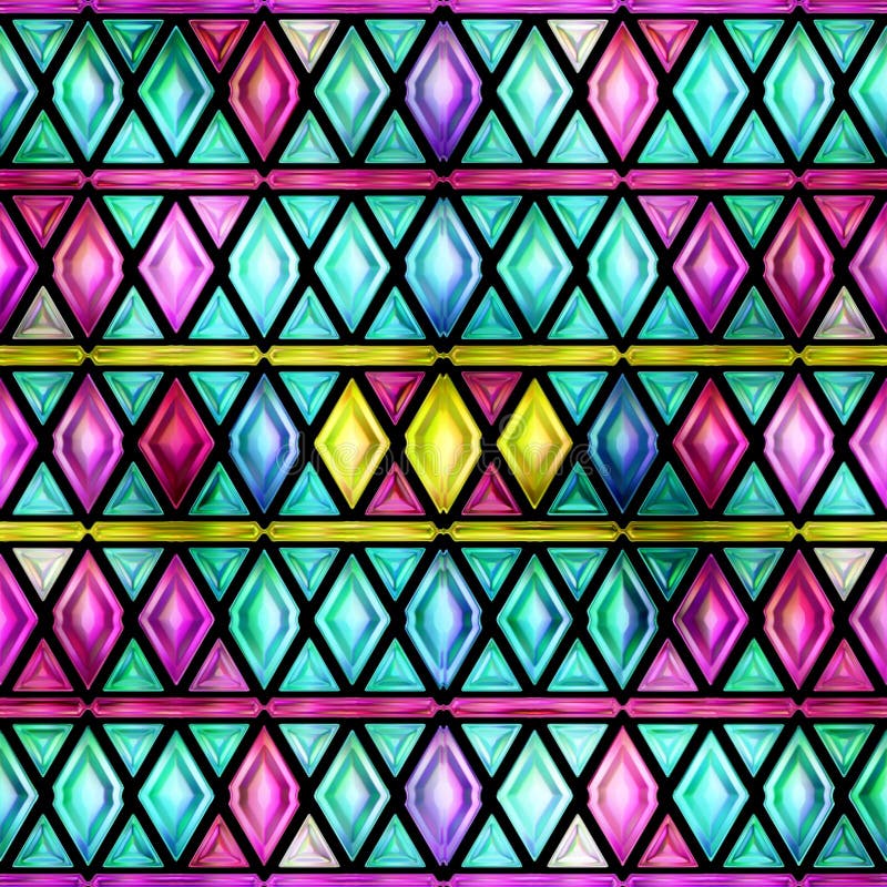 Seamless Texture of Abstract Bright Shiny Colorful Geometric Shapes ...