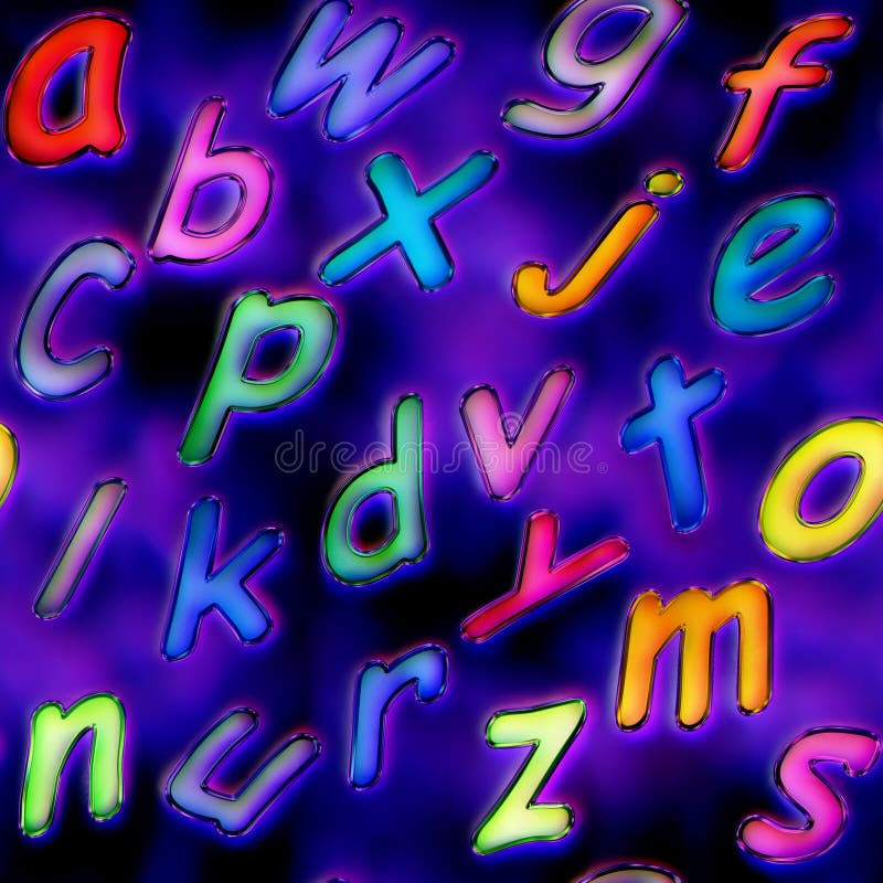 Seamless Texture Colorful Letters Stock Illustration - Illustration of ...