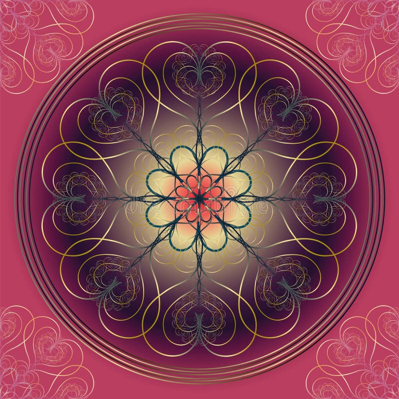 Seamless Texture with Colorful Ornamental Round Stock Vector ...