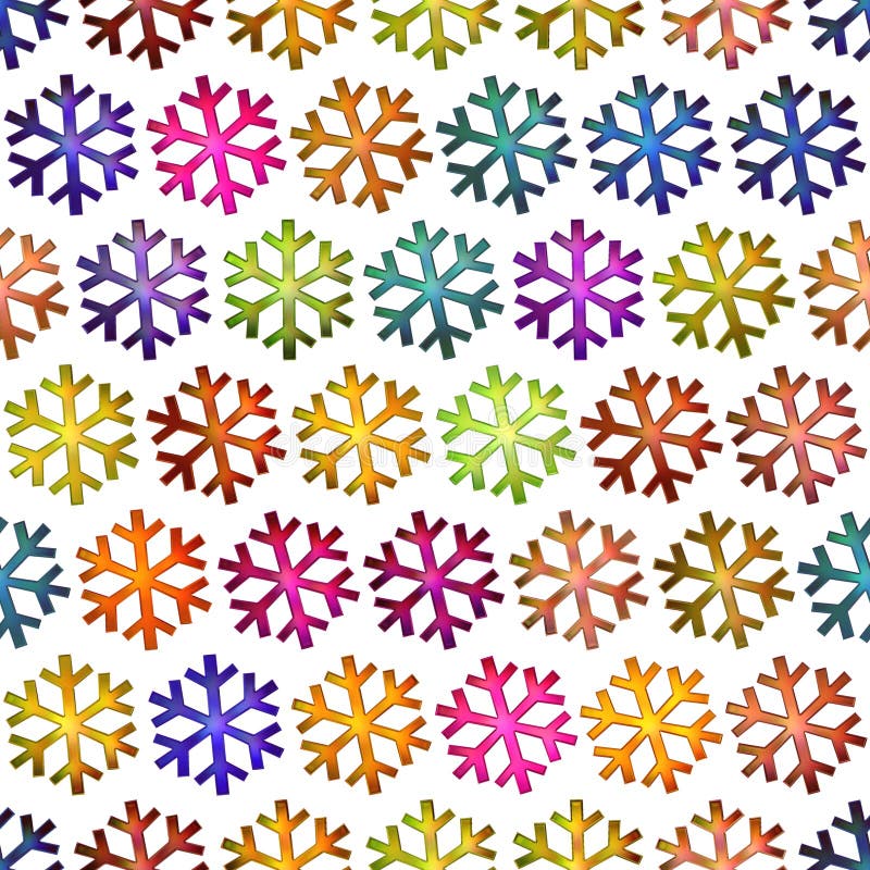 Seamless Texture Colorful Snowflake Stock Illustration - Illustration ...