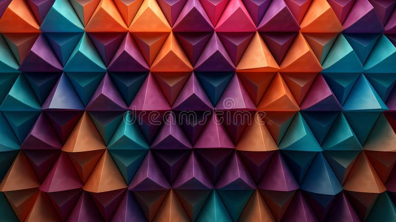 Seamless Texture of Colorful Triangles. 3d Rendering, 3d Illustration ...