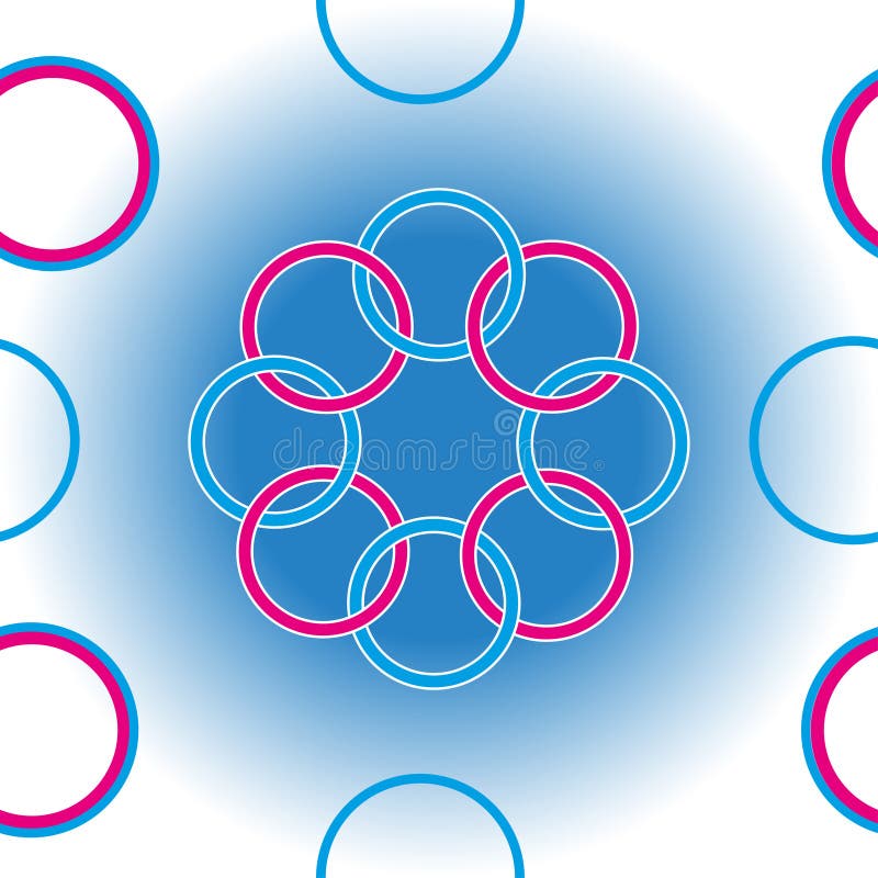 Intertwined Circles Stock Illustrations – 286 Intertwined Circles Stock ...