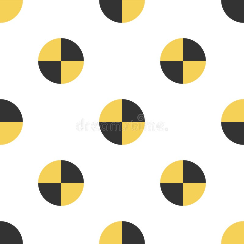 Seamless Texture of Crash Test Sign. Vector Pattern. Stock Vector ...