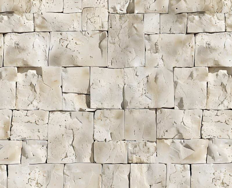 Cream Stone Wall Cladding Texture Seamless Stock Illustration ...