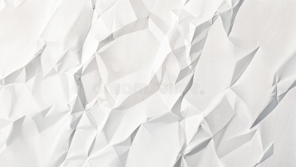 Seamless Texture of Crumpled White Paper. Sheet of Crumpled Paper ...
