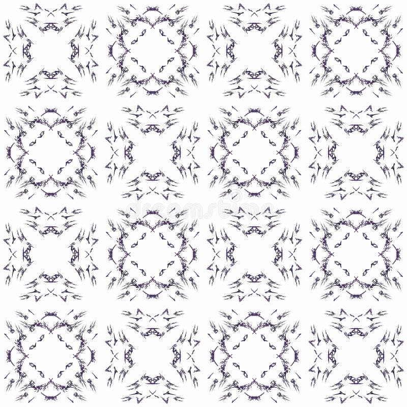 Seamless Texture With 3d Rendering Abstract Fractal Blue Pattern Stock