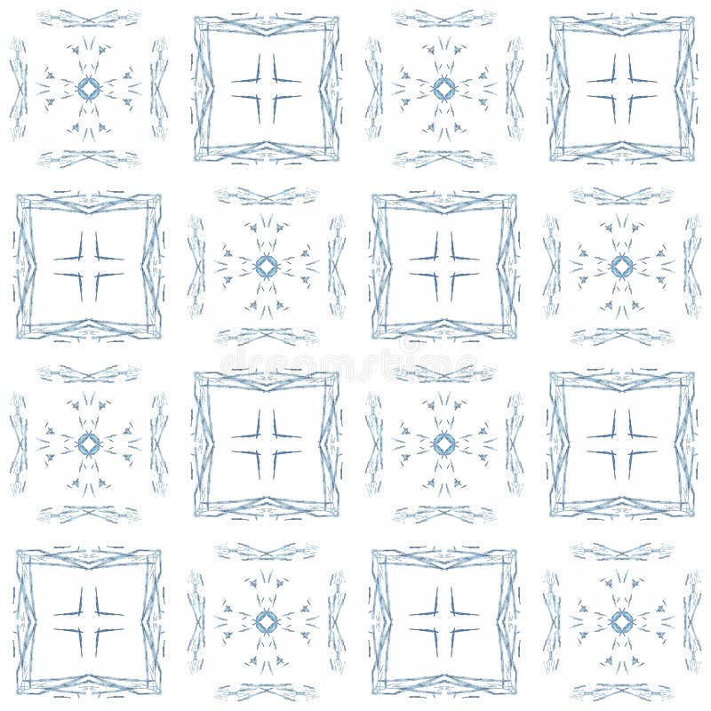 Seamless Texture with 3D Rendering Abstract Fractal Blue Pattern Stock ...