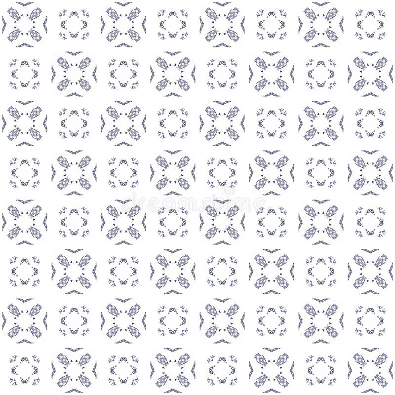Seamless Texture With 3d Rendering Abstract Fractal Blue Pattern Stock