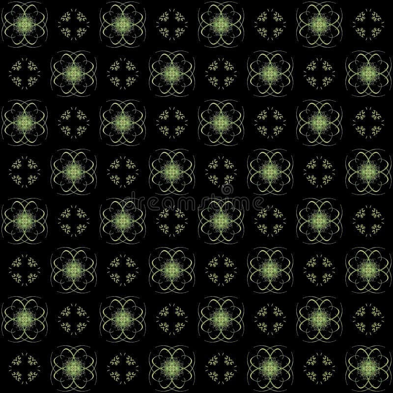 Seamless Texture with 3D Rendering Abstract Fractal Green Pattern Stock ...