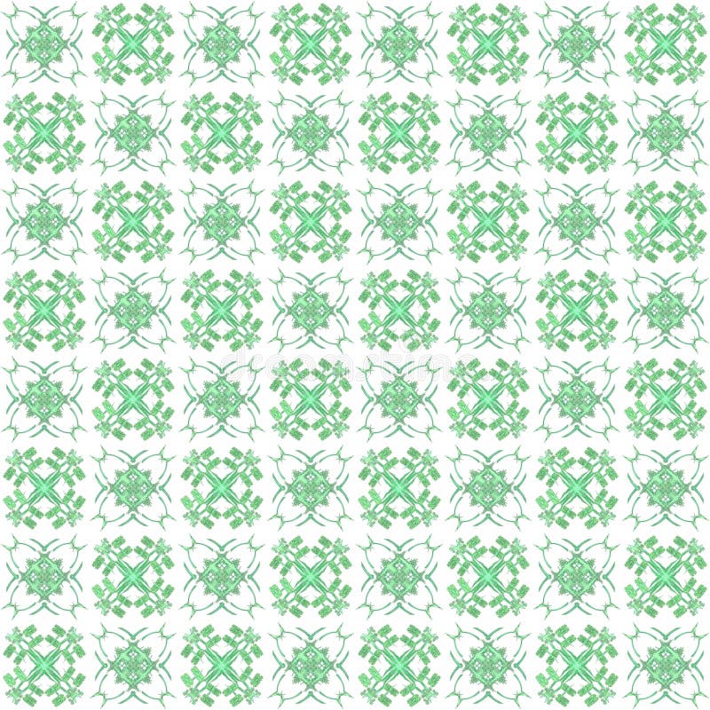Seamless Texture with 3D Rendering Abstract Fractal Green Pattern Stock ...