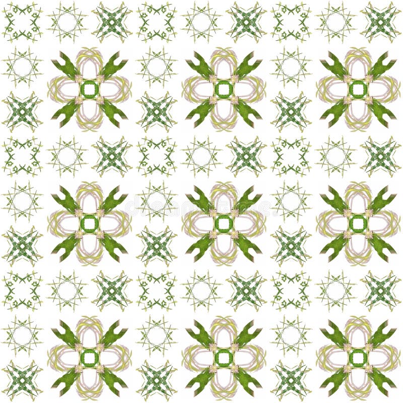 Seamless Texture with 3D Rendering Abstract Fractal Green Pattern Stock ...