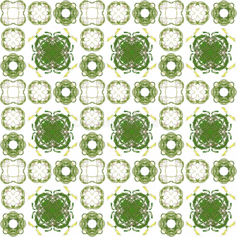 Seamless Texture with 3D Rendering Abstract Fractal Green Pattern Stock ...