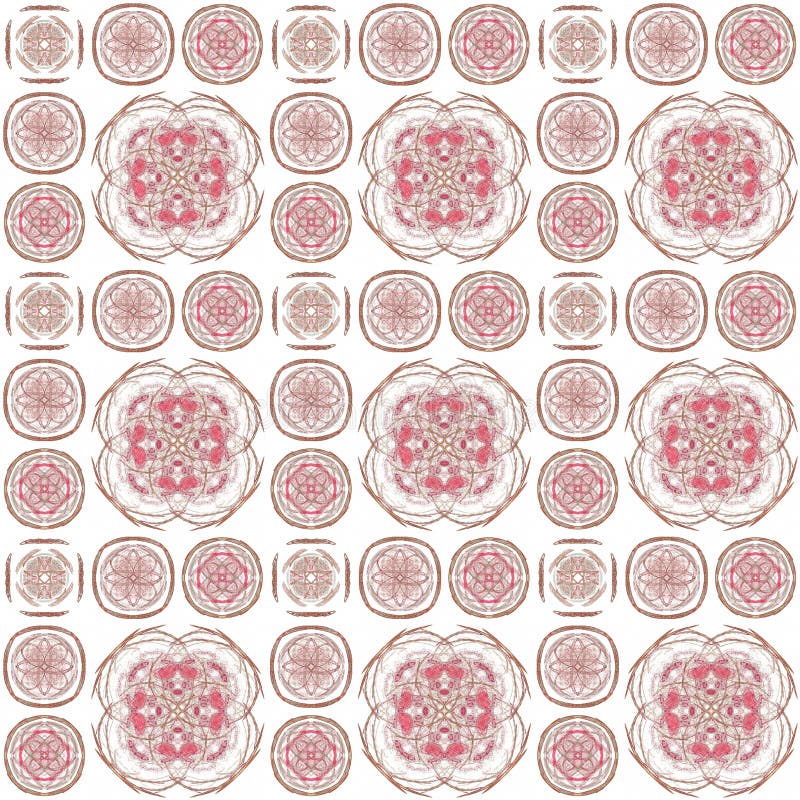 Seamless Texture With 3d Rendering Abstract Fractal Pink Pattern Stock