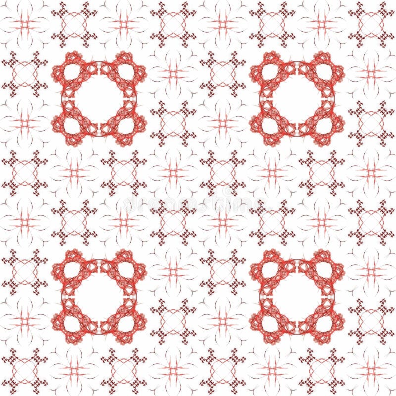 Seamless Texture with 3D Rendering Abstract Fractal Red Pattern Stock ...