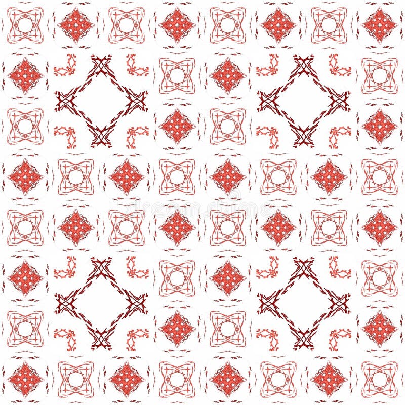 Seamless Texture with 3D Rendering Abstract Fractal Red Pattern Stock ...