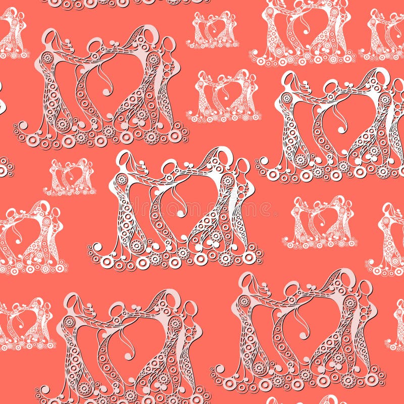 Seamless Texture with Dancing People Stock Vector - Illustration of ...