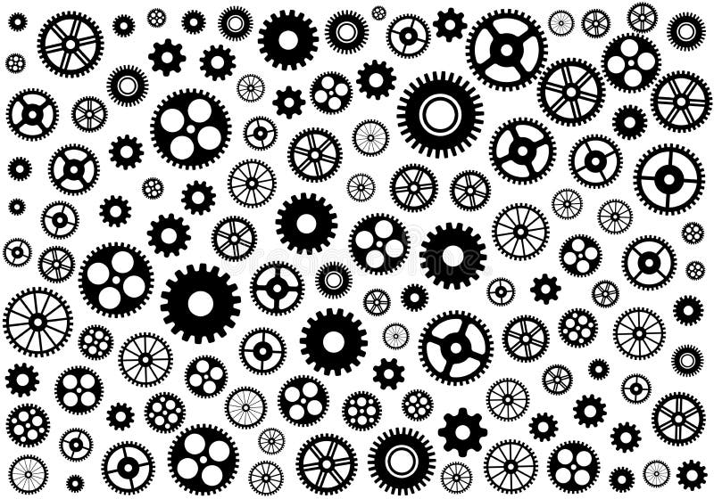 Seamless gear texture stock vector. Illustration of template - 25396495
