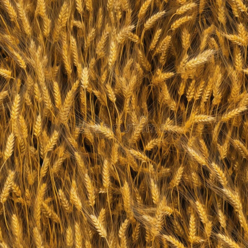 Seamless Texture of Ears of Wheat Stock Illustration - Illustration of ...
