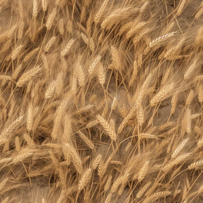 Seamless Texture of Ears of Wheat Stock Illustration - Illustration of ...