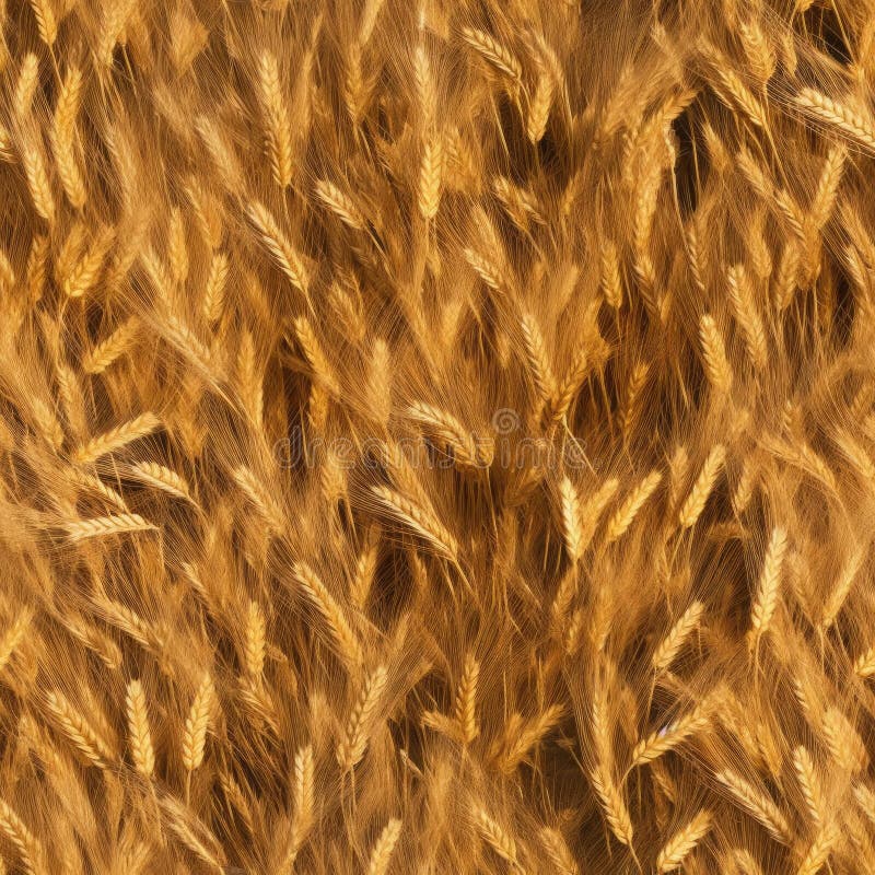 Seamless Texture of Ears of Wheat Stock Illustration - Illustration of ...