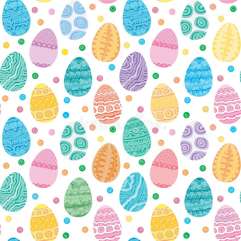 Seamless Texture of Easter Eggs Stock Illustration - Illustration of ...