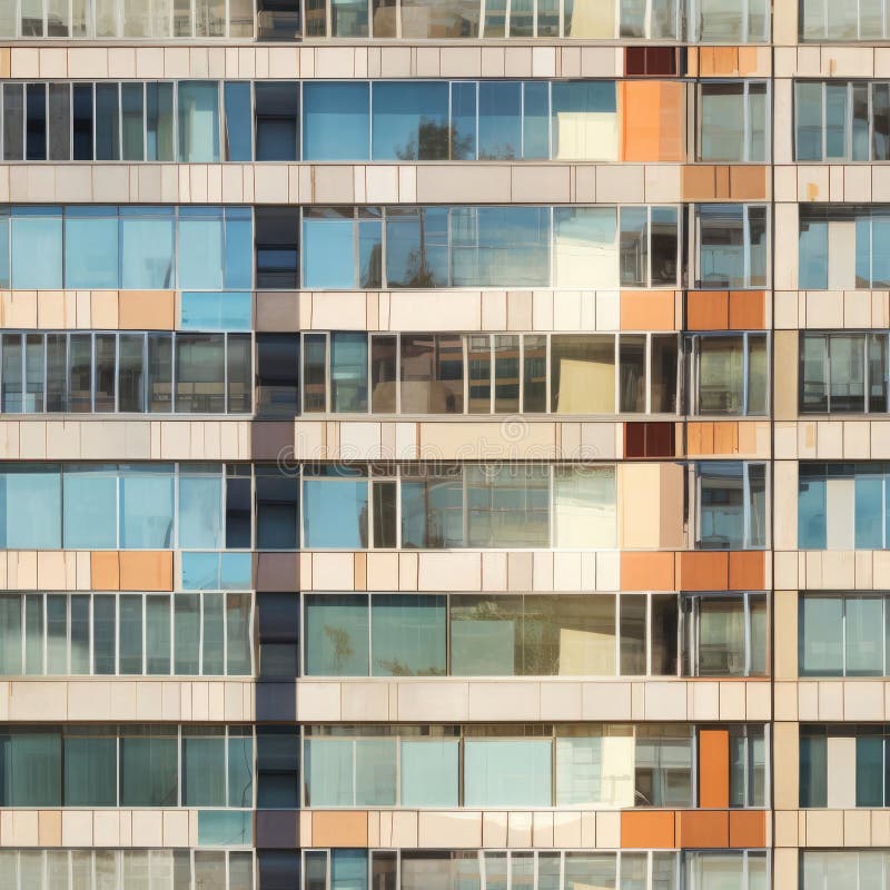 Seamless Texture. the Facade of the Building Stock Illustration ...