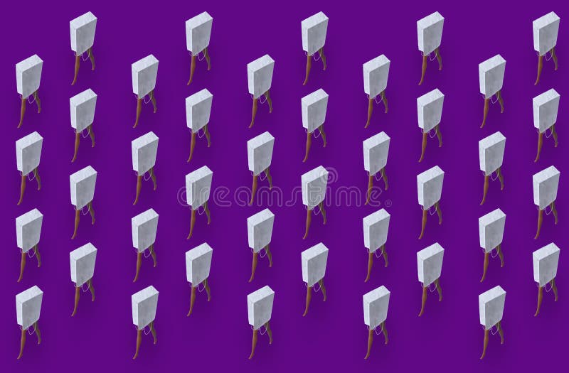 Seamless Texture of Female Figures with Shopping Bags on the Head ...