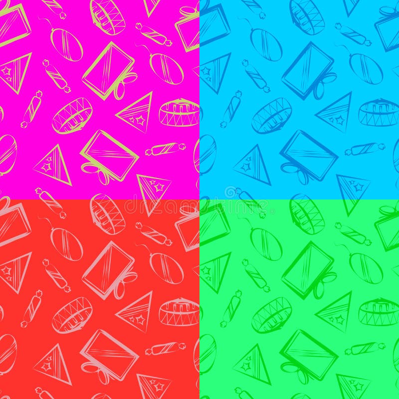 Seamless Texture Festive Packing Stock Vector - Illustration of cake ...