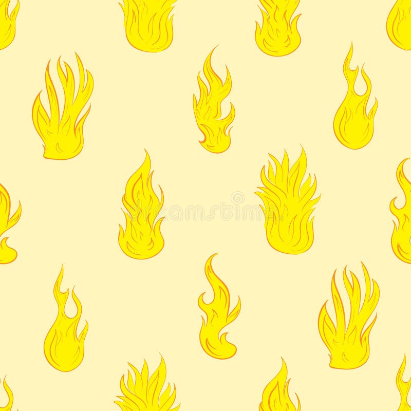 Seamless texture with fire stock vector. Illustration of conceptual ...