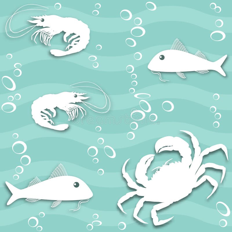 Repetitive Fish Design Stock Illustrations – 169 Repetitive Fish Design ...