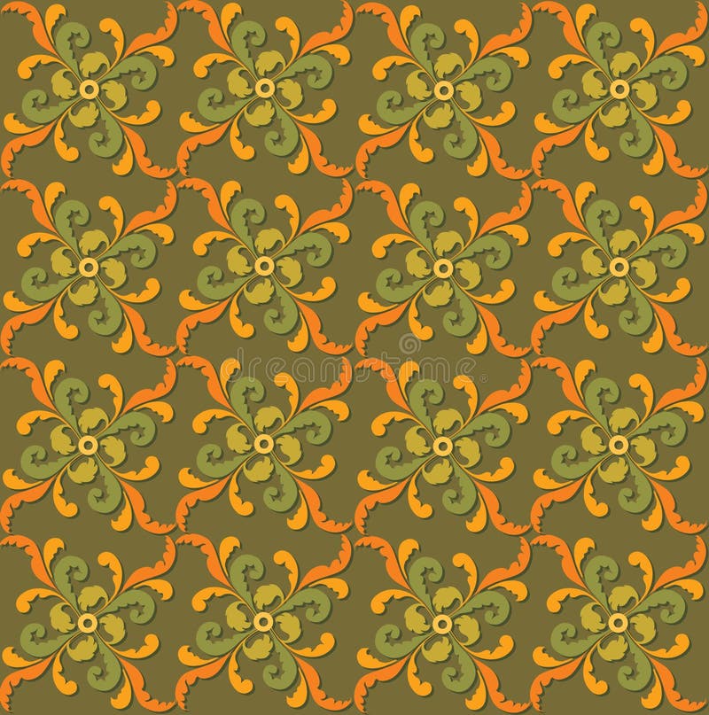 Seamless Texture with Floral Ornament Stock Vector - Illustration of ...