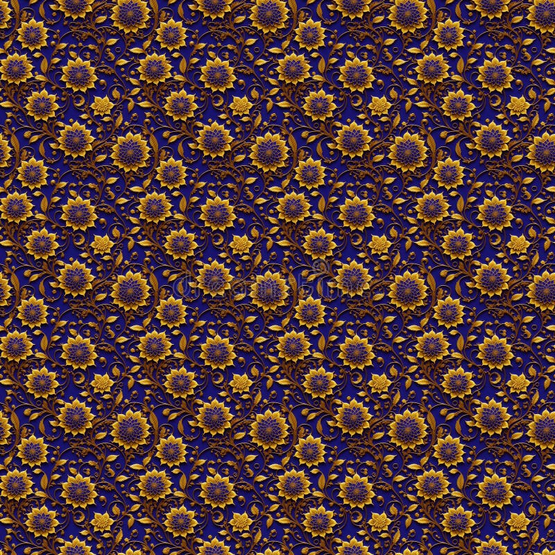 Seamless Texture Floral Pattern in Arabic and Indian Style Stock ...