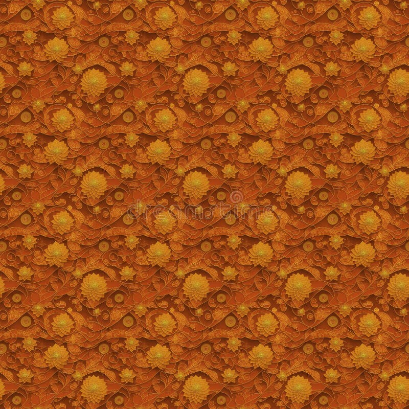 Seamless Texture Floral Pattern in Arabic and Indian Style Stock ...