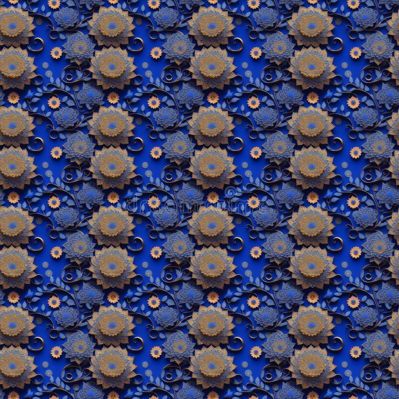 Seamless Texture Floral Pattern in Arabic and Indian Style Stock ...