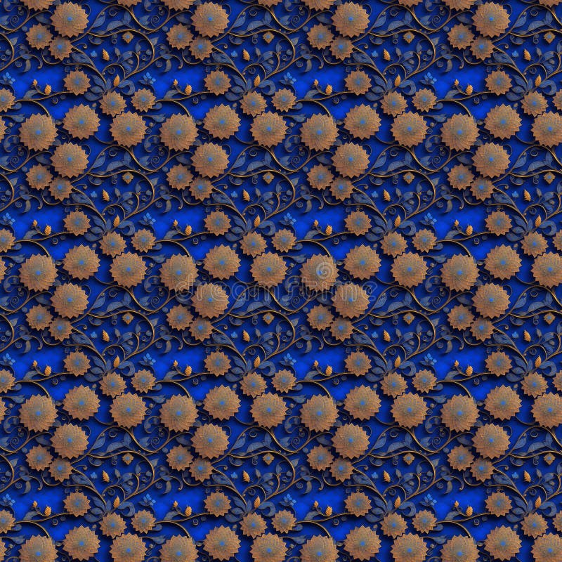 Seamless Texture Floral Pattern in Arabic and Indian Style Stock ...