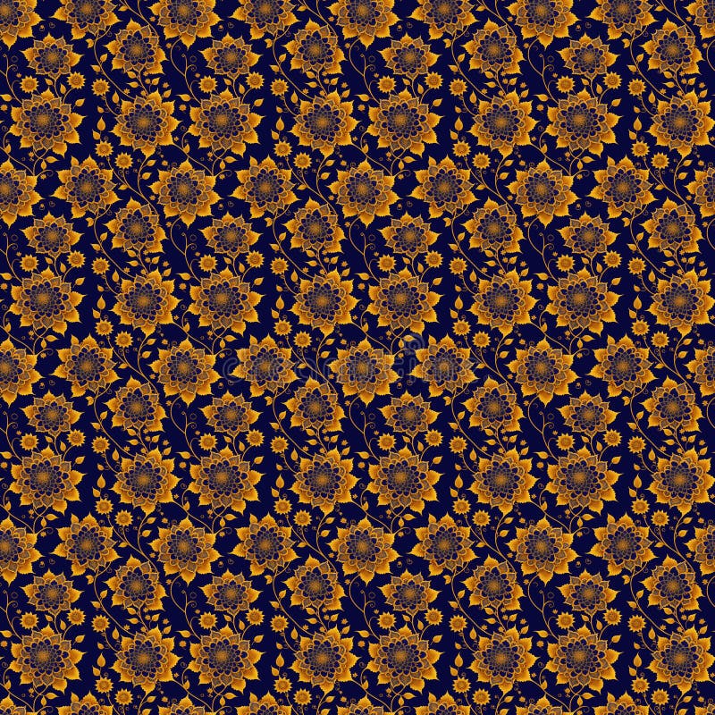 Seamless Texture Floral Pattern in Arabic and Indian Style Stock ...