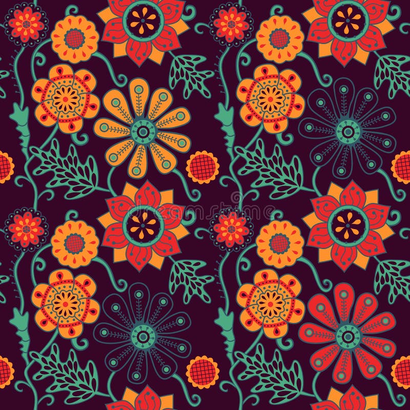 Seamless Texture with Flowers. Endless Floral Pattern. Stock Vector ...