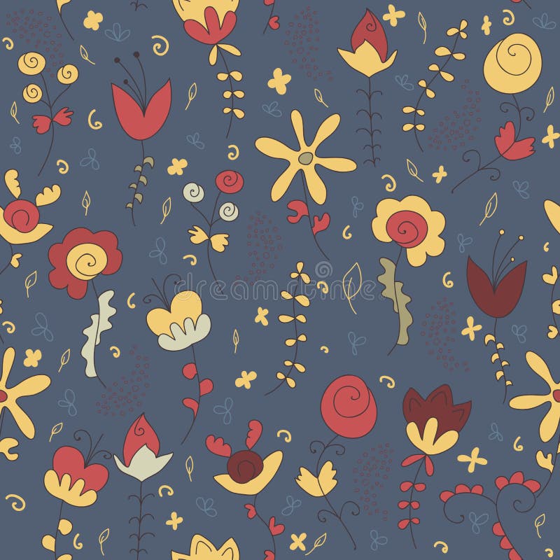 Seamless Texture with Flowers Stock Vector - Illustration of fashion ...