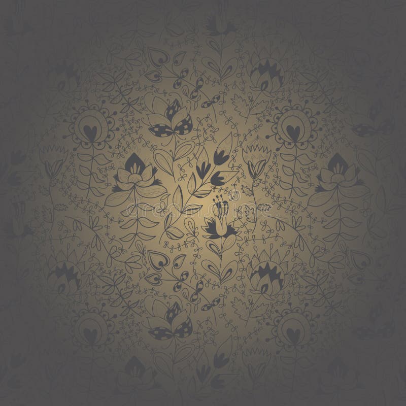 Seamless Texture with Flowers Stock Vector - Illustration of curl ...