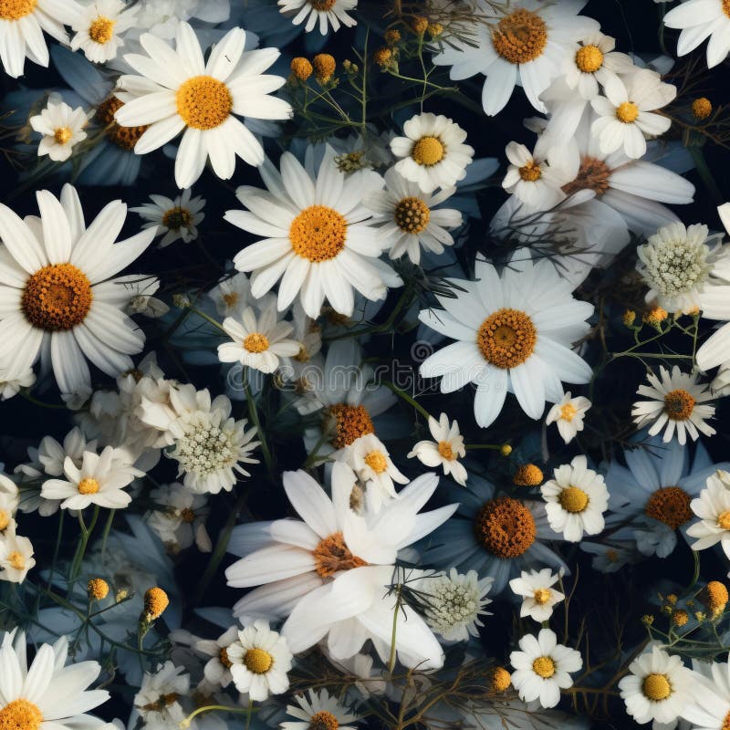 Flowers, seamless texture stock illustration. Illustration of garden ...