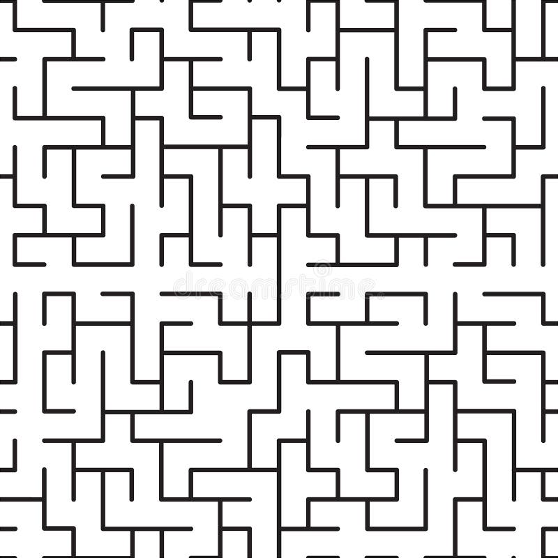 Seamless Texture in the Form of a Labyrinth Stock Vector - Illustration ...