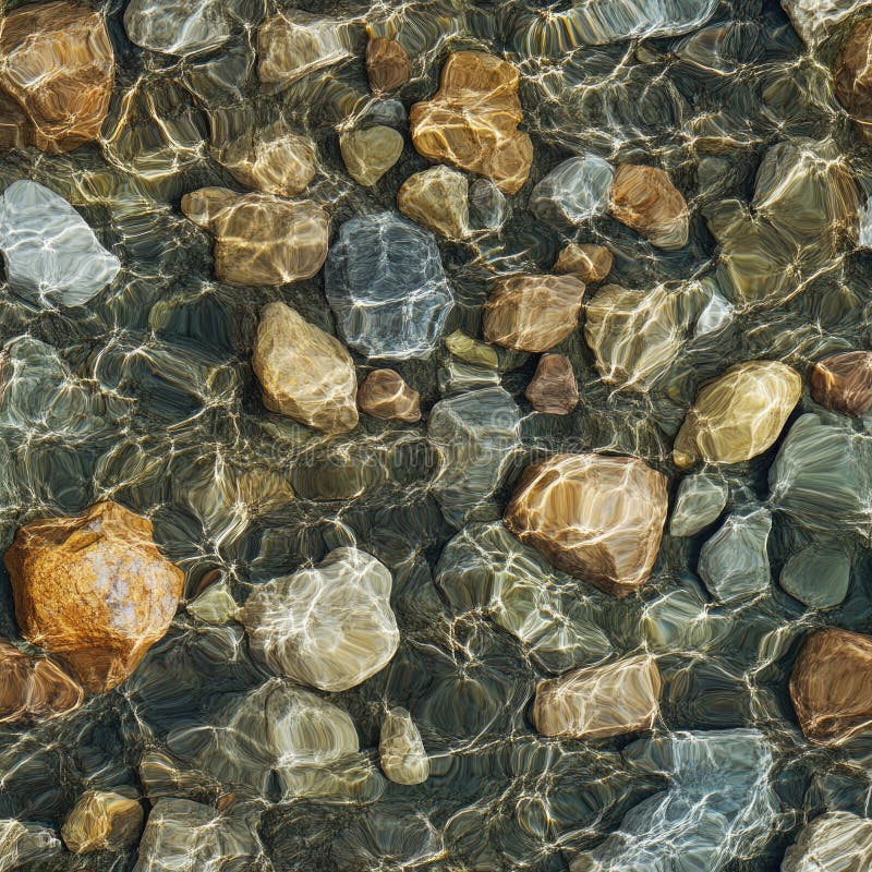 Seamless Texture of Fresh Mountain Stream Water, Crystal-clear with ...
