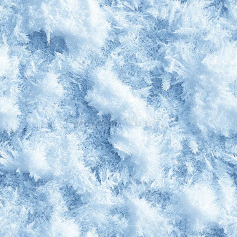 Seamless Texture of Frozen Snow-covered Ground, Soft White and Blue ...