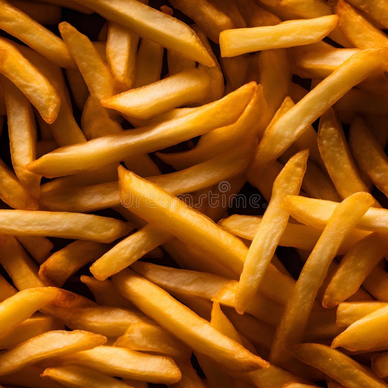 Seamless Texture and Full-frame Background of Piled French Fries ...