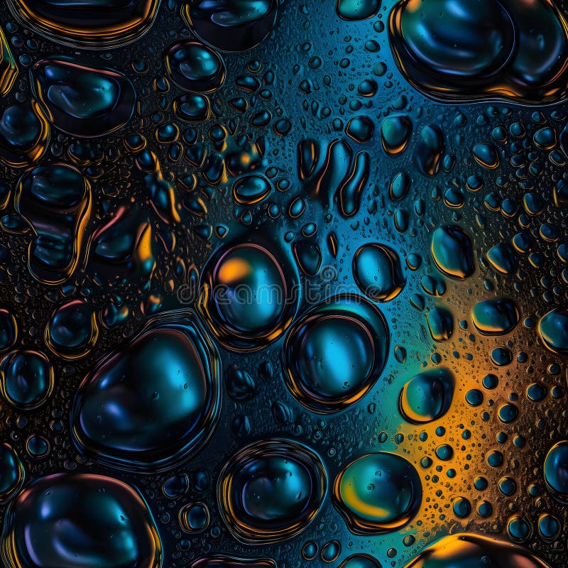 Seamless Texture and Full-frame Background of Water with Oil or Air ...