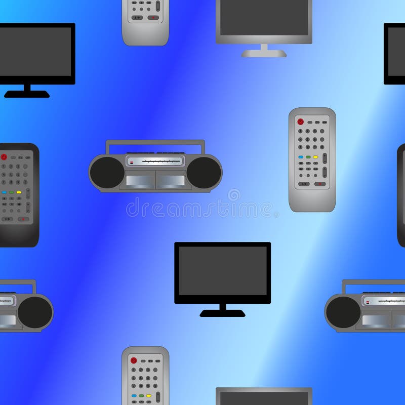 Seamless Texture of Gadgets. Stock Vector - Illustration of cloth ...